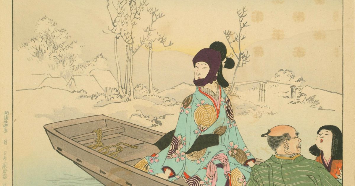 Snow Viewing Ladies of the Kanbun Era [1661-73] (1893) by Mizuno Toshikata